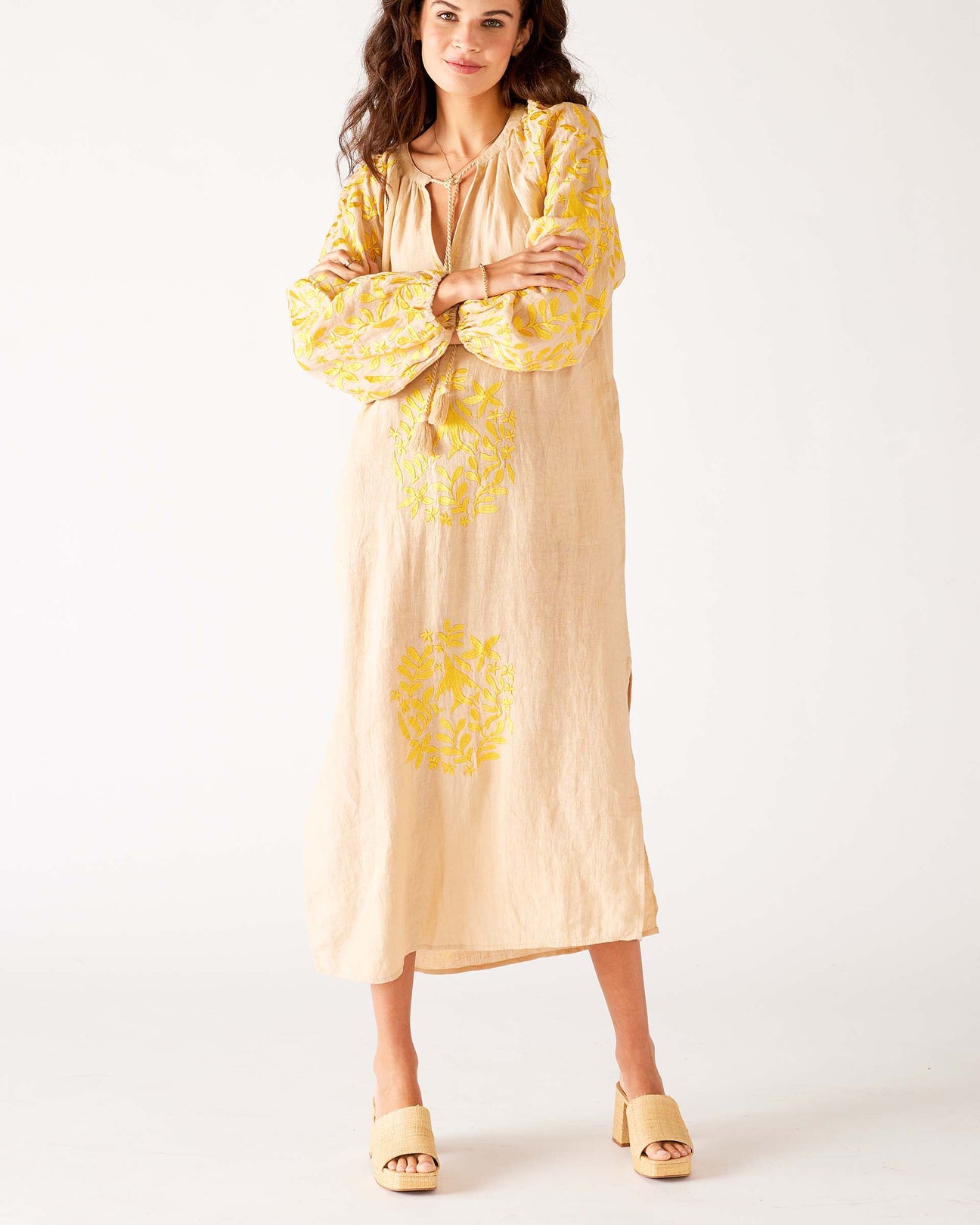 Shop The Embroidered Casual Summer Maxi Dress - MERSEA