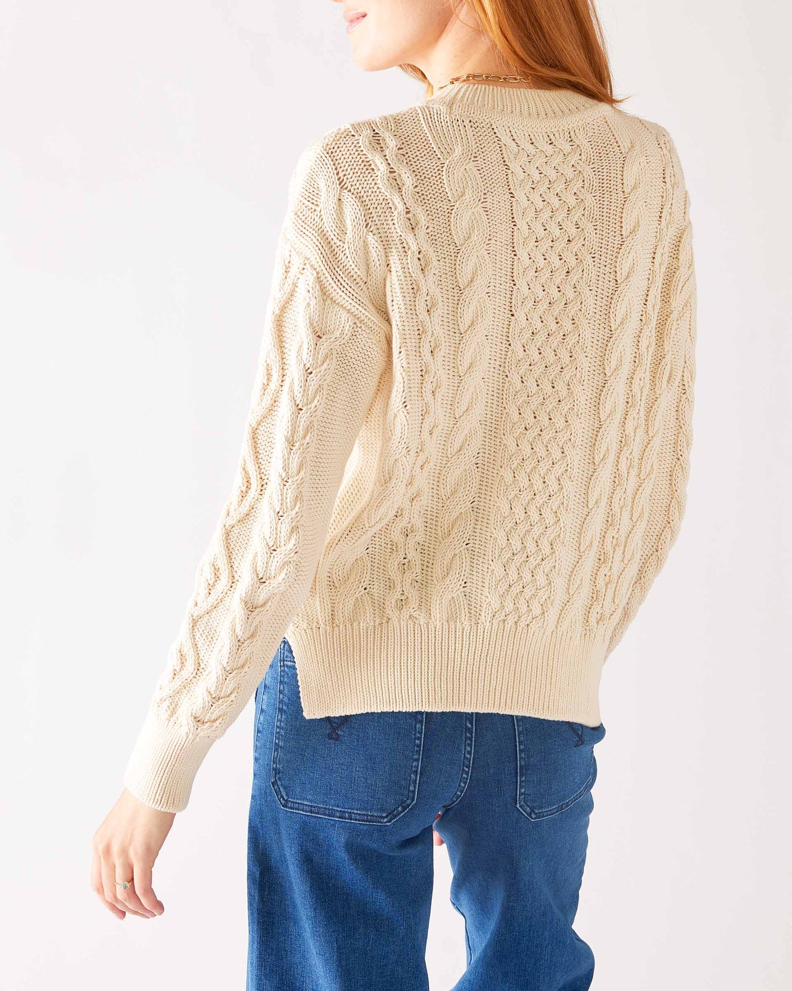 Fisherman Crewneck Pullover Voyageur by Mersea | Cable Knit Sweater